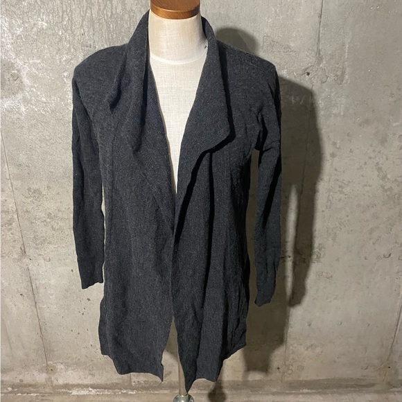 Max Studio | Sweaters | Max Studio 0 Fine Wool Charcoal Gray Cardigan ...